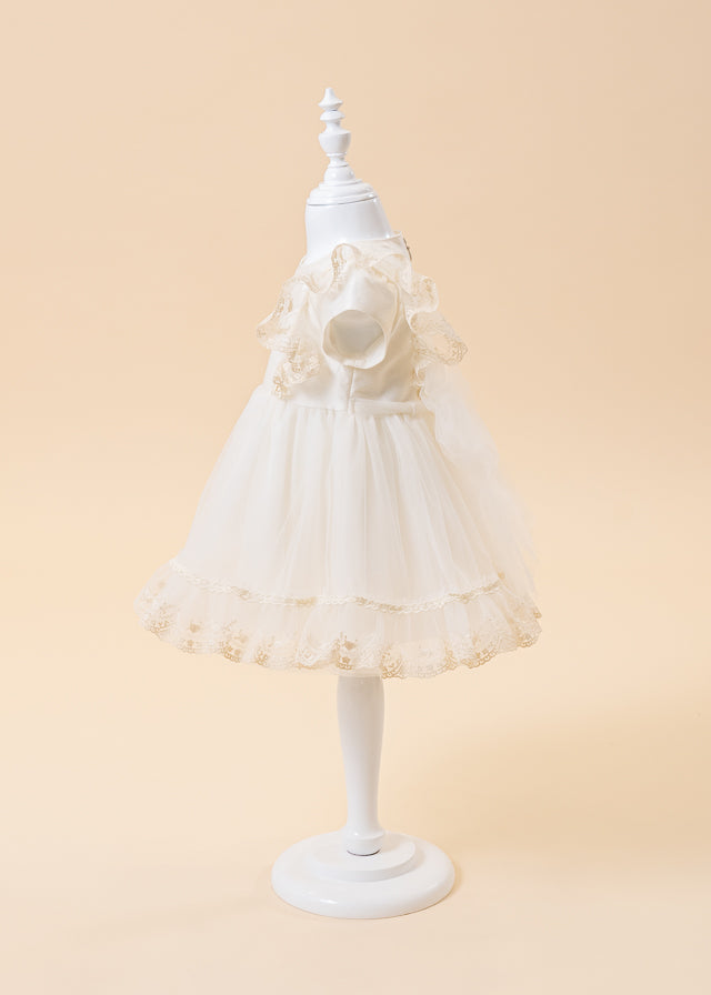 Elegant Ilinca Dress Cappuccino Tull Skirt With Ruffle AnneBebe