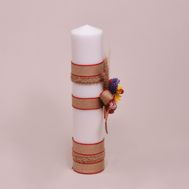 Lumanare Personalizata Traditional Populara Botez Fete AnneBebe